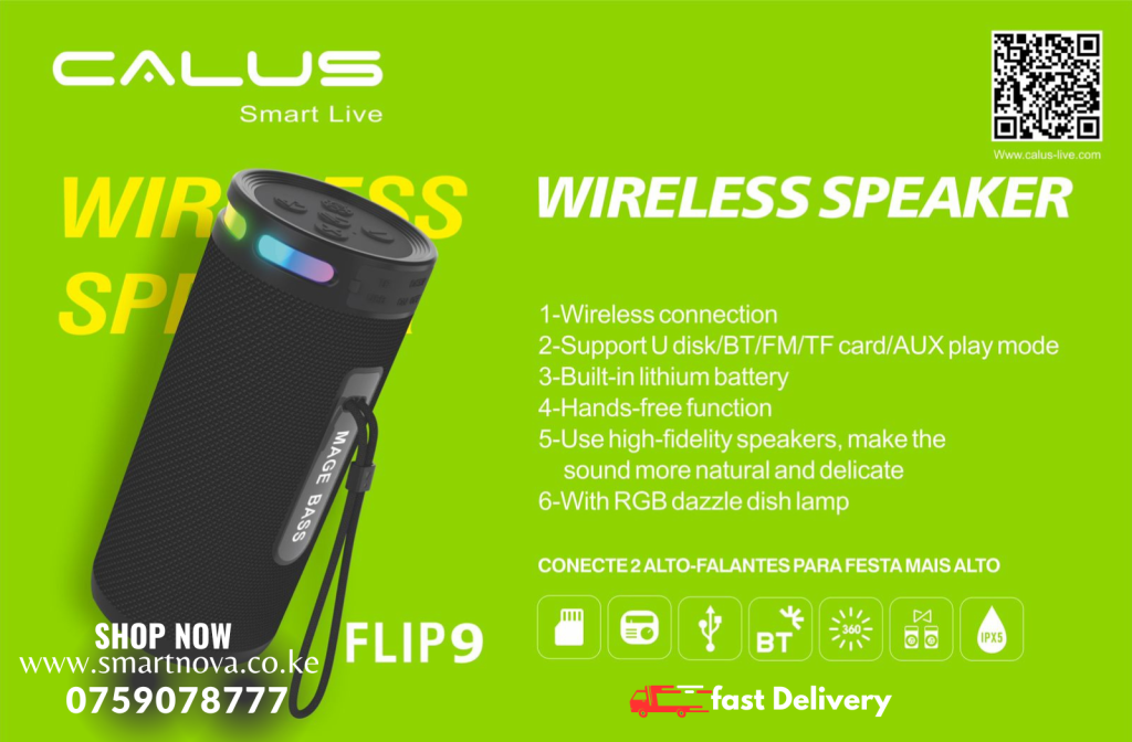 Calus Flip 9 Wireless Bluetooth Speaker/radio - Smart Nova